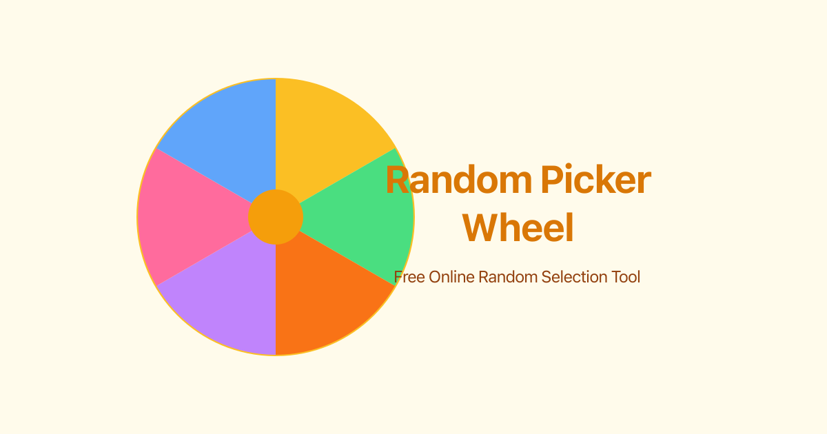 Random Picker Wheel - วงล้อสุ่มออนไลน์ สุ่มตัดสินใจฟรี